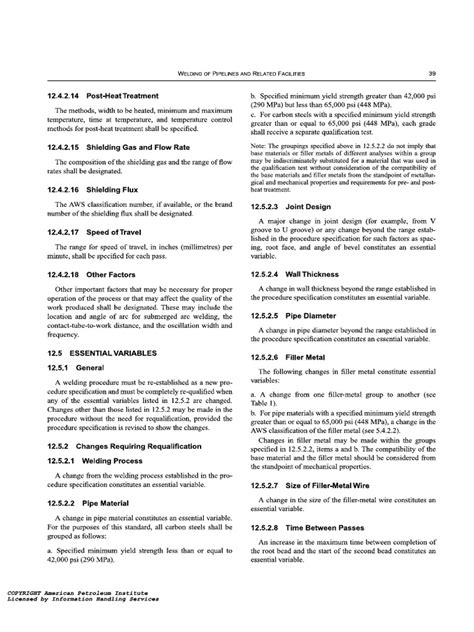 base metal grouping api 1104 pdf