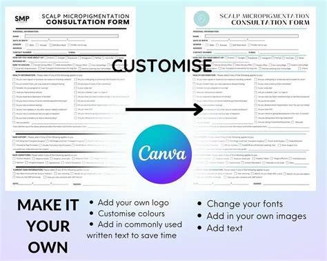 The Best SMP Consultation Form Treatment Record Patch Test Consent For Scalp
