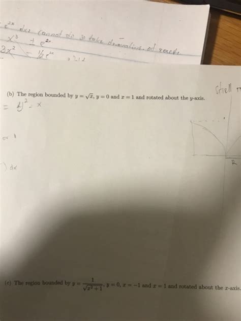 Solved Used Either Disk Method Washer Or Shell Method To Chegg Com