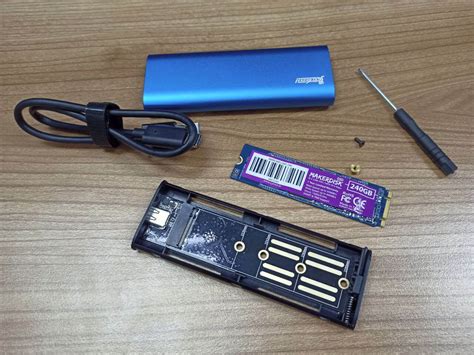 USB 3 0 To M 2 NVMe SATA B M Key Case With USB C Cable