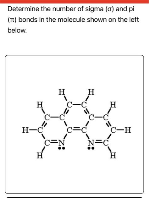 solved determine the number of sigma σ and pi π bonds