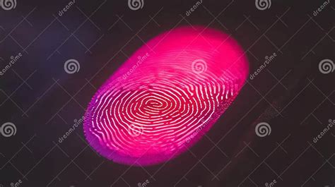 Cybersecurity And Biometric Identity Fingerprint Scan For Accessing Secure Business Network