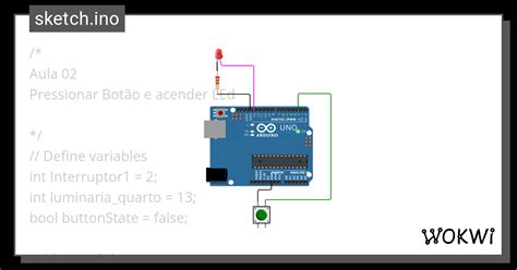Push Button Led Control Copy 2 Wokwi Esp32 Stm32 Arduino Simulator