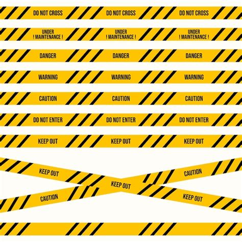 Premium Vector Construction Site Safety Tape And Restriction Sign Design With Yellow And Black