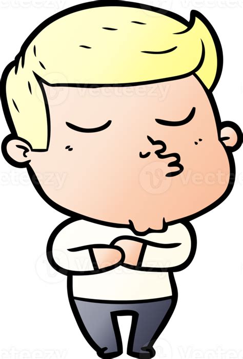 Cartoon Model Guy Pouting 45149227 Png