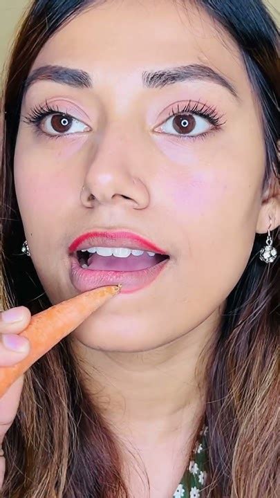 Lip Combo Using Carrot 🥕omg😨funny Funnychallenge Makeup Funnymakeup Missgarg Swissbeauty
