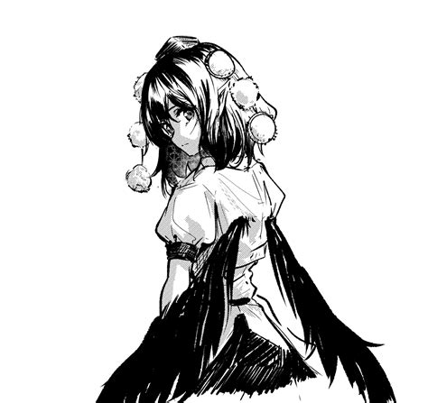 Shameimaru Aya Touhou Project Anime Fandoms Monochrome Anime Moryo57 Joyreactor