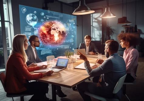 Premium Ai Image A Startup Web Design Team Collaborating On A User