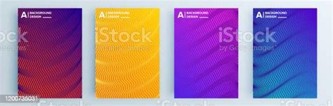 현대 추상 커버 세트 최소한의 커버 디자인 다채로운 기하학적 배경 벡터 그림 0명에 대한 스톡 벡터 아트 및 기타 이미지 0