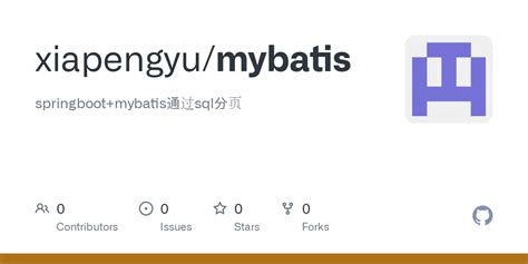 GitHub xiapengyu mybatis springboot mybatis通过sql分页