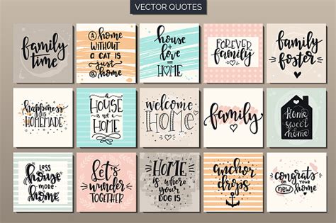 손으로 그린 타이포그래피 포스터 세트 개념적 필기 문구 T 셔츠 핸드 레터 서예 디자인 영감 벡터 감정에 대한 스톡 벡터 아트