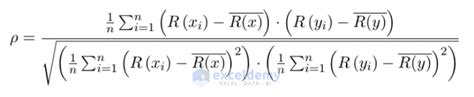 how to calculate spearman correlation in excel 3 easy methods