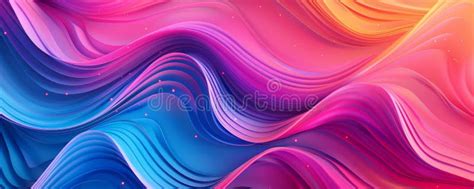 Abstract Background Featuring Fluid Lines And Geometric Shapes In Vibrant Gradient Colors