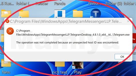 Pc Fix The Operation Was Not Completed Because An Unexpected Host Id Was Encountered Problem