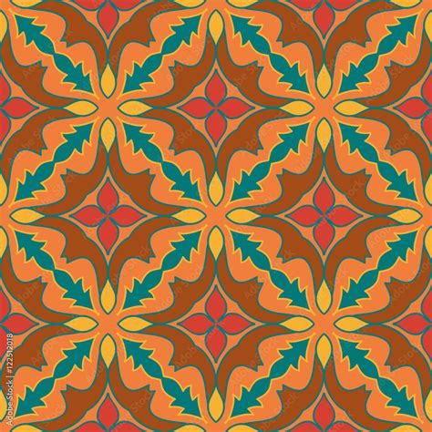 Vector Seamless Texture Beautiful Colored Pattern For Design And