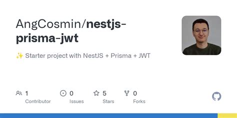 Github Angcosminnestjs Prisma Jwt Starter Project With Nestjs Prisma Jwt