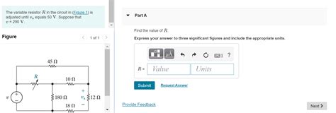 Solved The Variable Resistor R In The Circuit In Is Adjusted Chegg Com