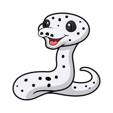 Premium Vector Cute Cow Reticulated Python Cartoon