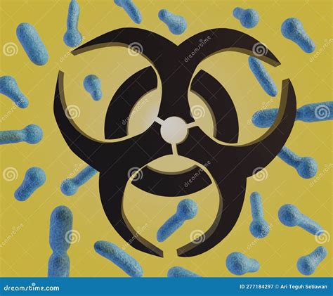 Scattered Clostridium Botulinum Under Microscope Royalty Free Stock