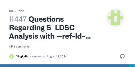 Questions Regarding S Ldsc Analysis With Ref Ld Chr Cts · Issue 447