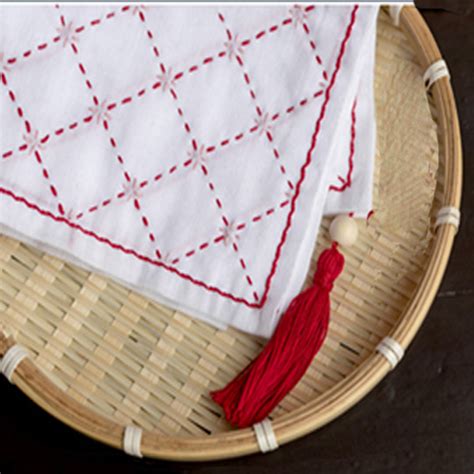 Sashiko Kit Pre Printed Pattern Sashiko Sampler K Vicedeal