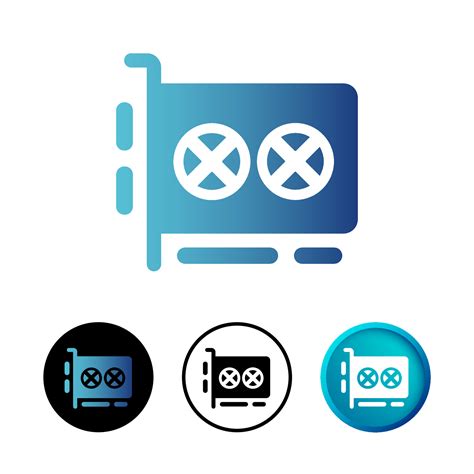 Abstract Video Card Icon Set Vector Art At Vecteezy