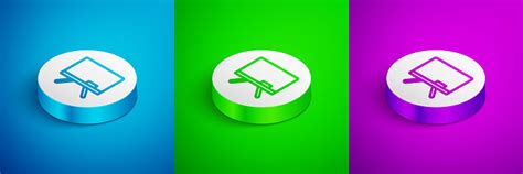 파란색 녹색 및 보라색 배경에 격리 된 등색 선 칠판 아이콘 학교 칠판 표지판 흰색 원 버튼입니다 벡터 3차원 형태에 대한 스톡