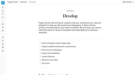 develop frappe cloud