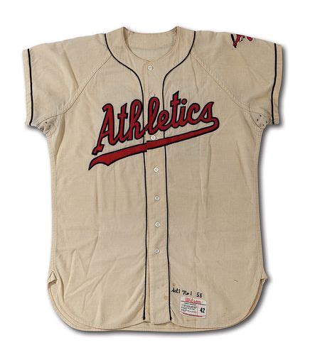 1958 Carl Duser Kansas City Athletics Game Worn Home Jersey Delbert Mickel Collection Sold At