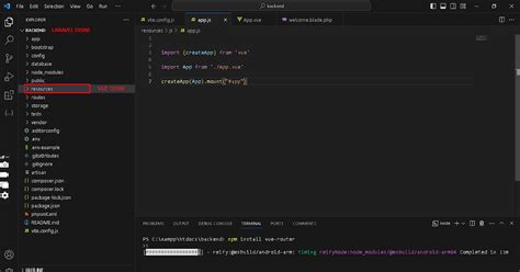 install sakai in existing vue inside laravel