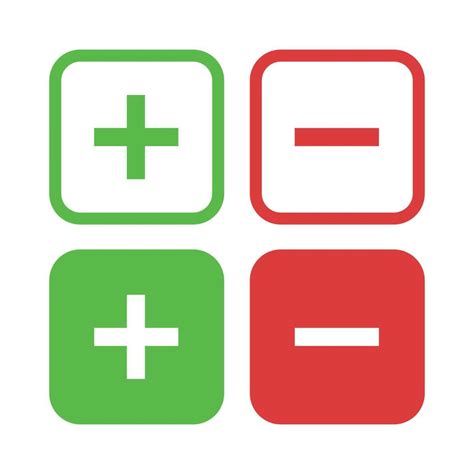 plus and minus squares set 57966596 vector art at vecteezy