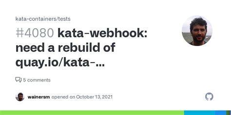 Kata Webhook Need A Rebuild Of Kata Containerskata Webhook