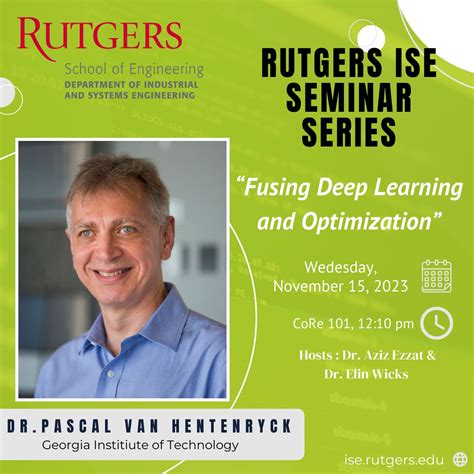 Join Us This Wednesday As The Rutgers Industrial And Systems