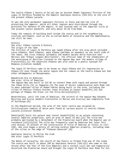 Castra Albana Pdf Ancient Rome