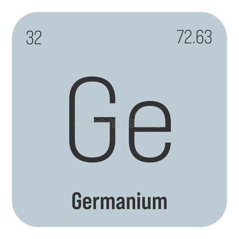 Germanium Ge Periodic Table Element Stock Vector Illustration Of