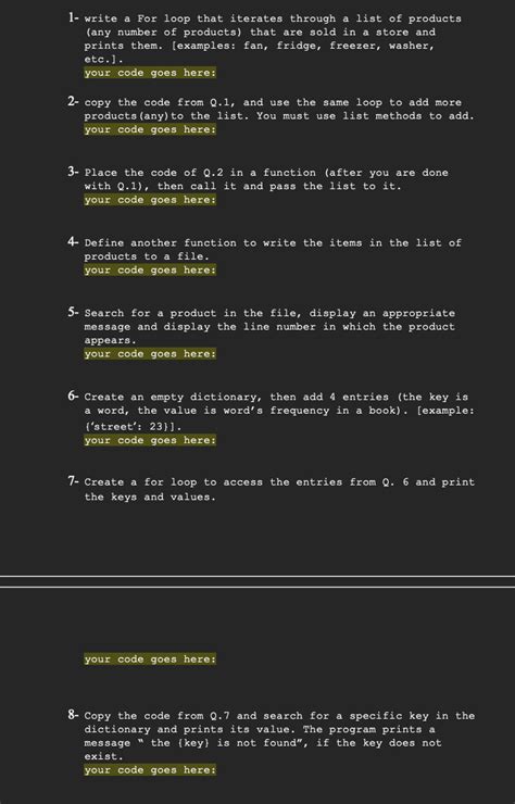 solved your code goes here 8 copy the code from q 7 and