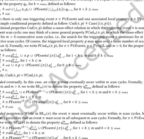 A Trace Satisfying A Persistent Conditional Property Pcnd M í¼ P