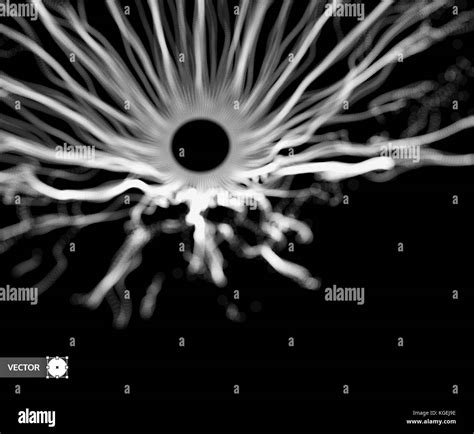 Array With Dynamic Particles 3d Technology Style Abstract Background