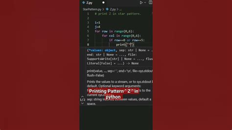 Printing Star Pattern Z In Python Python Loop Pattern Simple