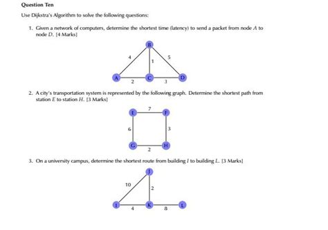 solved question ten use dijkstra s algorithm to solve the