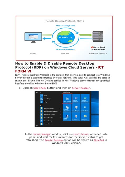 Remote Desktop Protocol RDP On Windows Cloud Servers ICT FORM VI How To Enable Disable