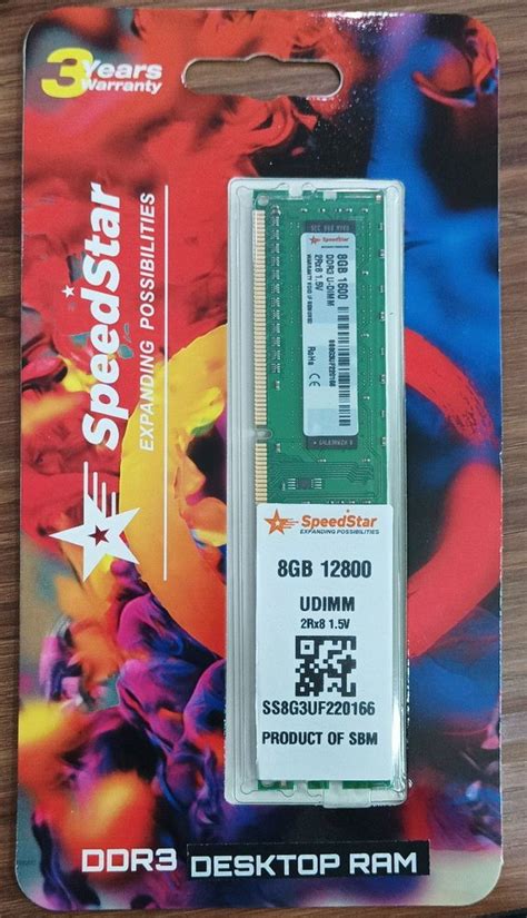 speedster ram ddr3 8 gb at rs 1100 piece ghaziabad id 26388310862