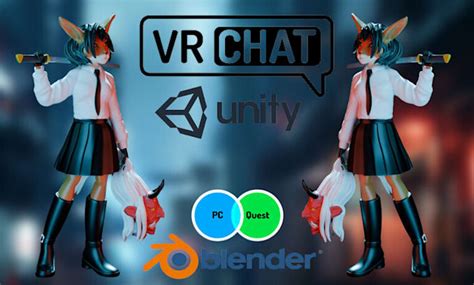 Custom Furry Or Anime Vrchat Avi Vrc Avatar Vr Character Model