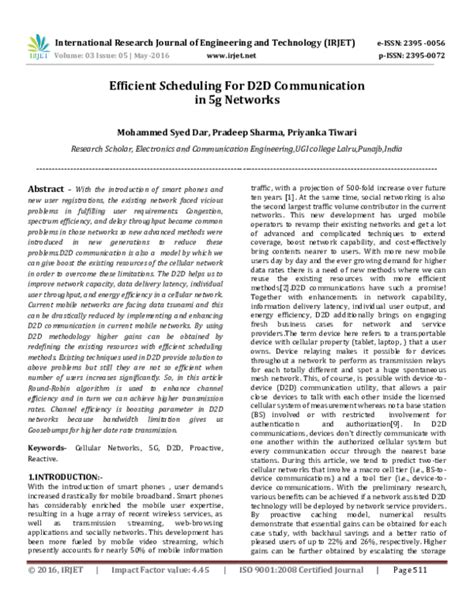 Pdf Efficient Scheduling For D2d Communication In 5g Networks