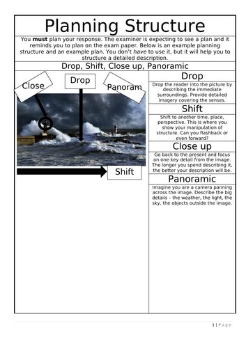 Aqa Paper 1 Descriptive Writing Teaching Resources