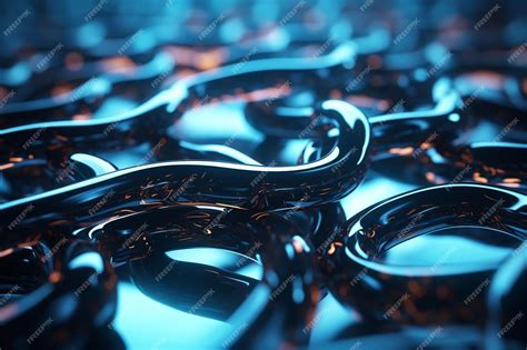 Premium Photo Abstract Visualization Of Interconnected Chains Generative Ai