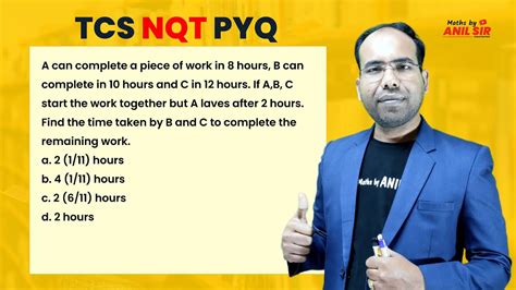 26 Tcs Nqt Previous Year Question Aptitude And Reasoning Pyq Youtube