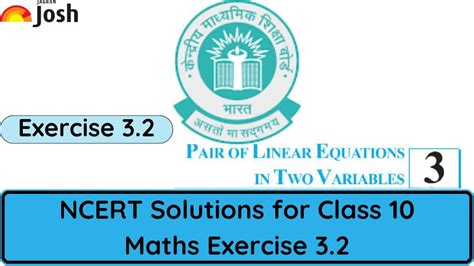 Ncert Solutions For Class 10 Maths Exercise 3 2 Chapter 3 Pair Of Linear Equations In Two Variables