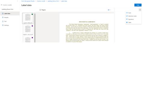 Build And Train A Custom Model Document Intelligence Formerly Form