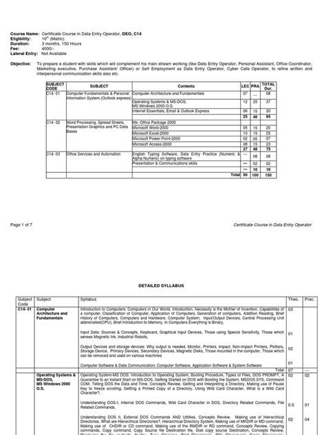Data Entry Course Pdf Microsoft Excel World Wide Web